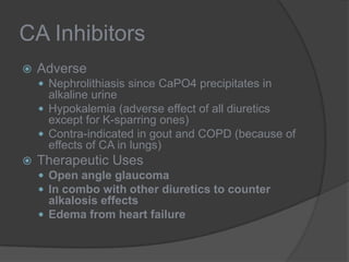 Pharmacology: Diuretic drugs flashcards | PPTX | Endocrine and ...