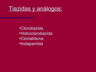 Diureticos residencia enfermeria | PPT | Endocrine and Metabolic ...