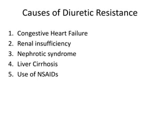 Diuretic resistance- Pharmacology | PPTX