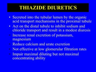 Diuretics | PPT | Chemistry | Science