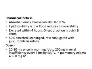 Diuretics : Dr Renuka Joshi MD,DNB, (FNB ) | PPTX