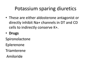 Diuretics : Dr Renuka Joshi MD,DNB, (FNB ) | PPTX