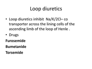 Diuretics : Dr Renuka Joshi MD,DNB, (FNB ) | PPTX