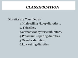 Diuretics... | PPTX