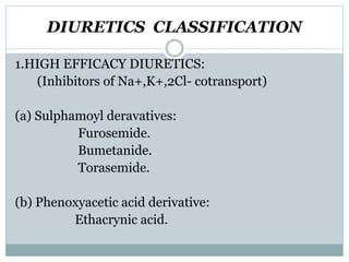 Classification Of Diuretic Drugs- Easy Notes Diuretics Part, 45% OFF