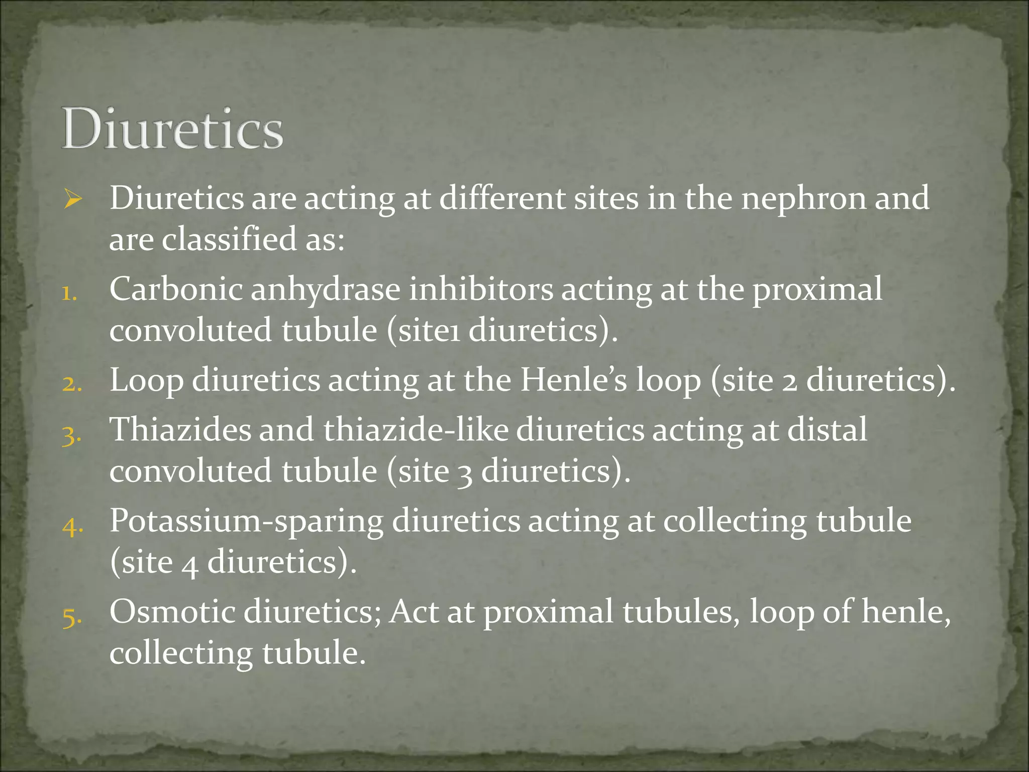 Diuretics | PPT