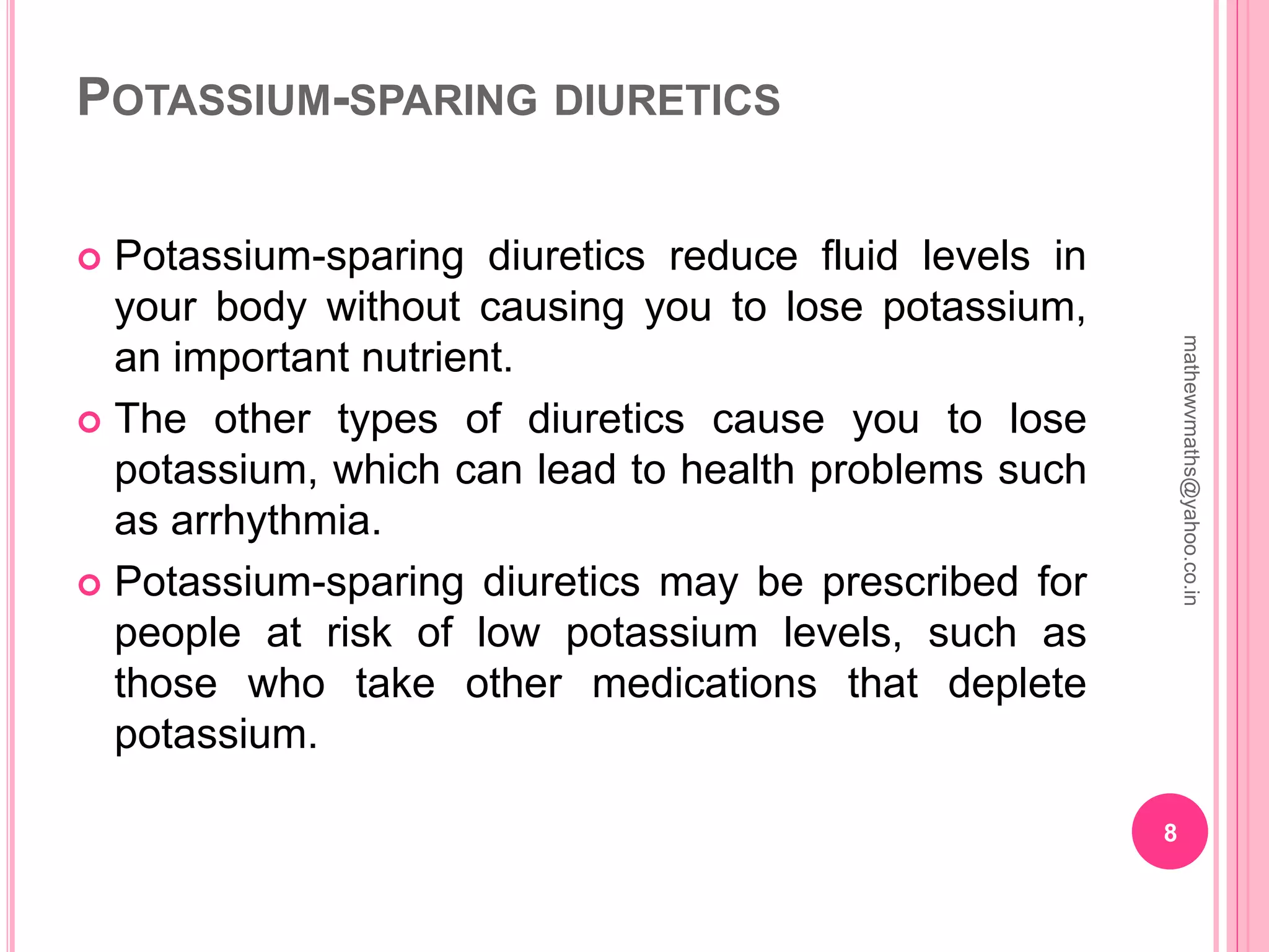 Nurses responsibilities on Diuretics | PPTX