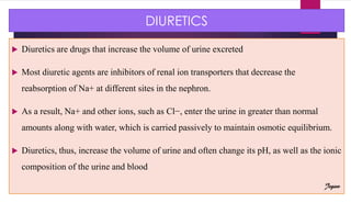 Drugs used as Diuretics | PDF