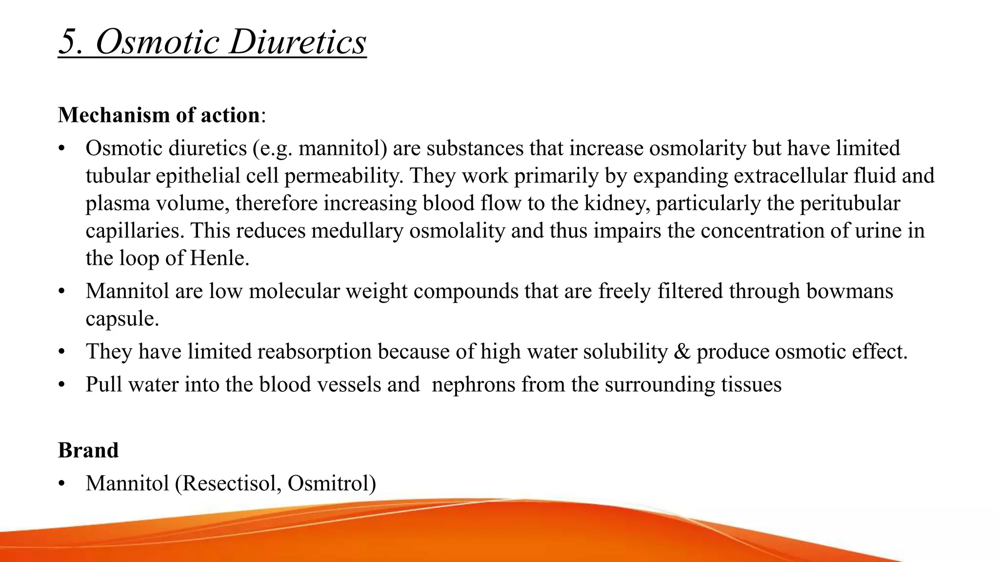 Diuretics | Definition | Mechanism of Action | Classes of Drugs | PPTX