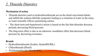 Diuretics | Definition | Mechanism of Action | Classes of Drugs | PPTX
