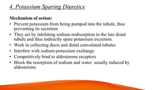 Diuretics | Definition | Mechanism of Action | Classes of Drugs | PPTX