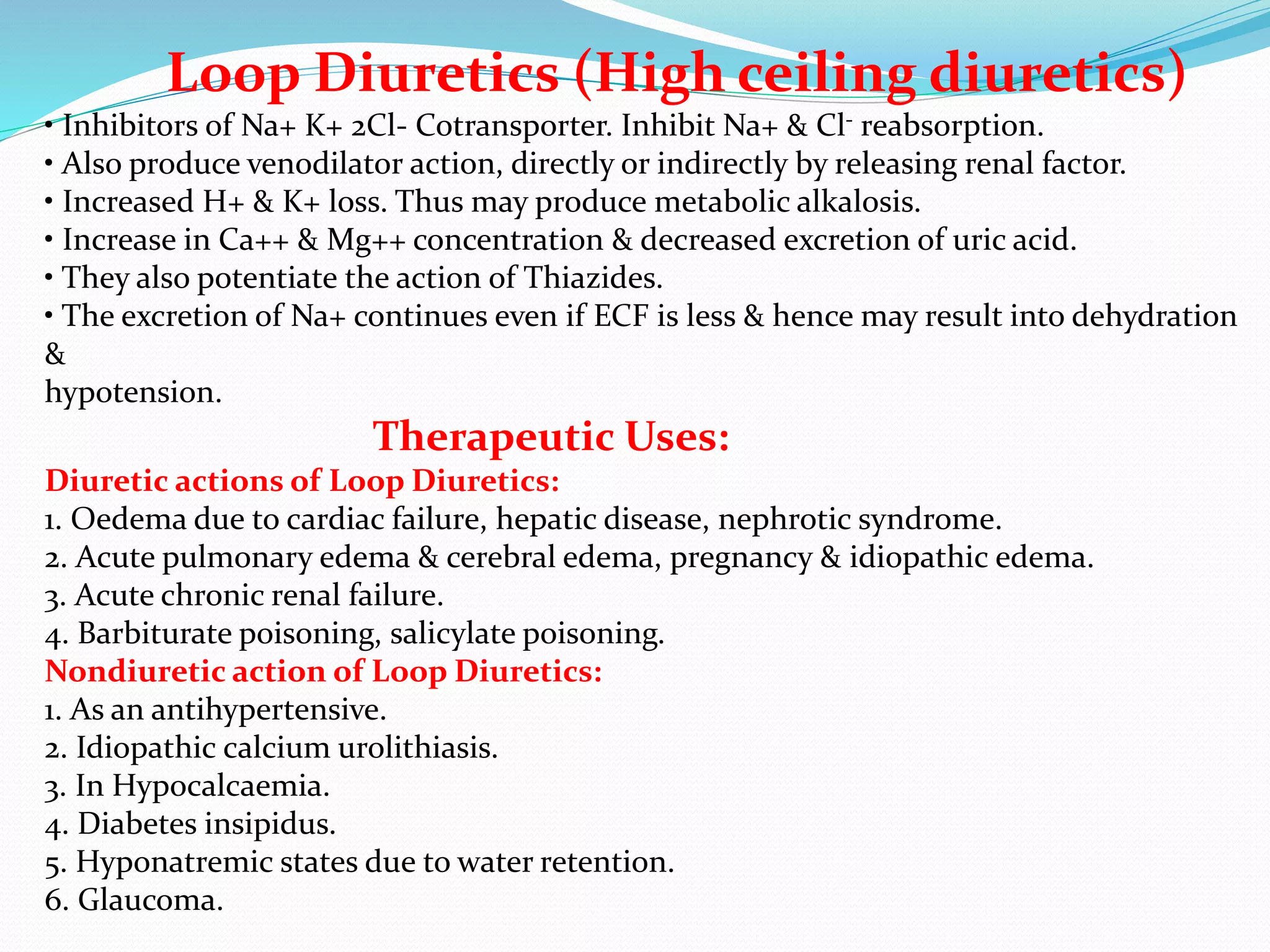 Diuretics | PPTX | Chemistry | Science