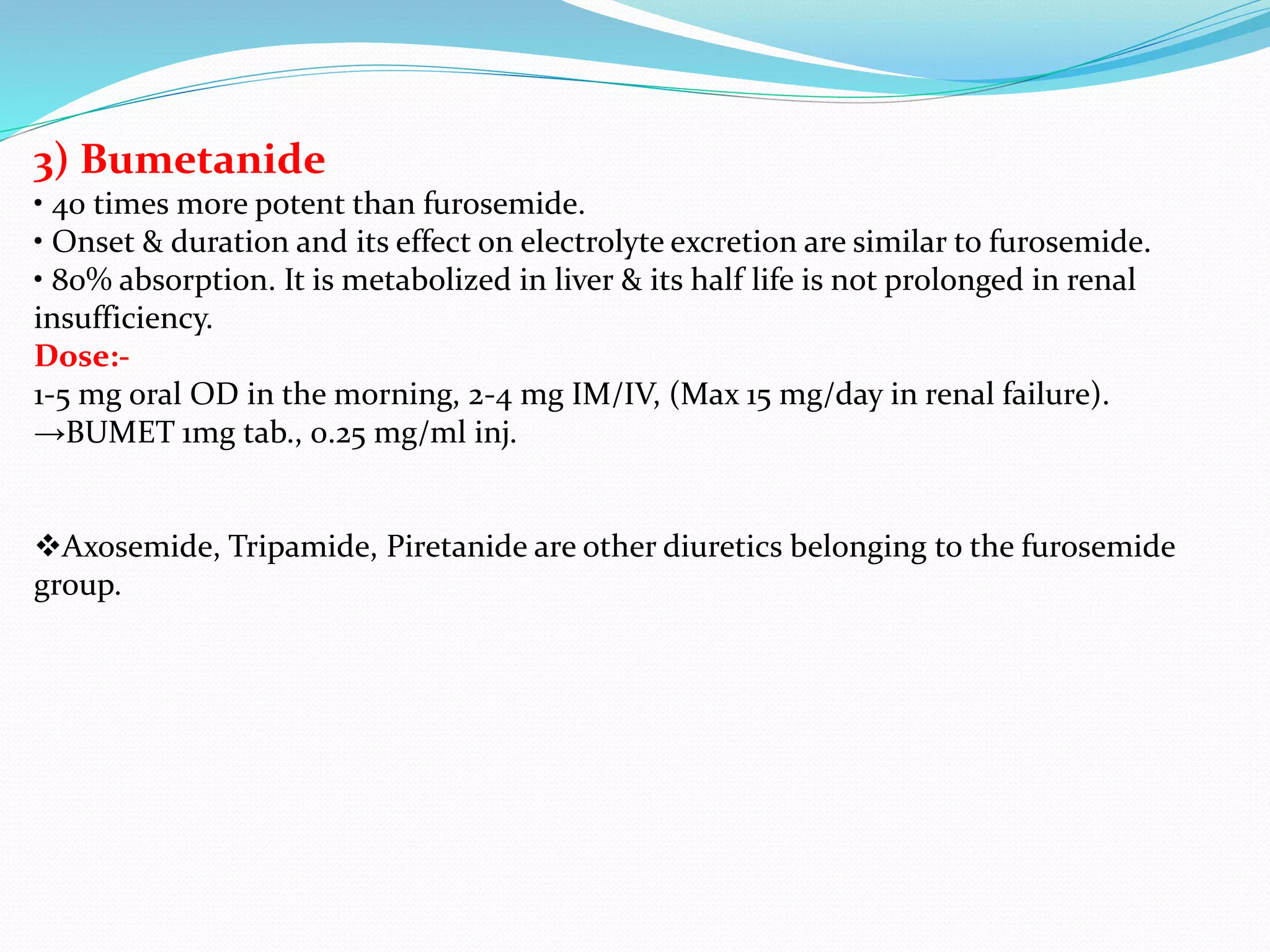 Diuretics | PPTX | Chemistry | Science