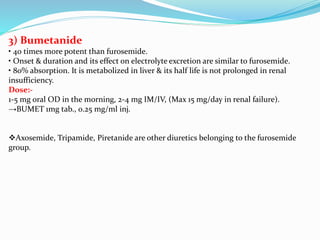 Diuretics | PPTX | Chemistry | Science