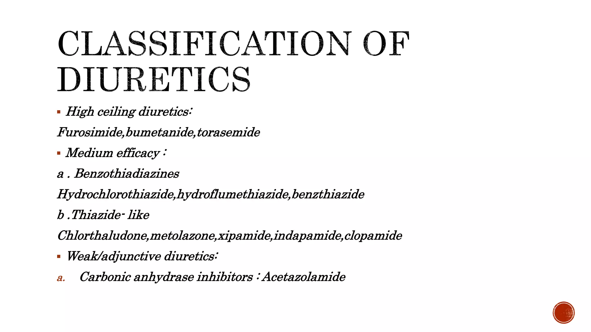 Diuretics pharmacology | PPTX