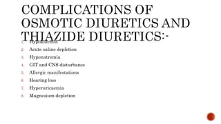 Diuretics pharmacology | PPTX