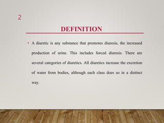 analytical methods of Diuretics | PPTX
