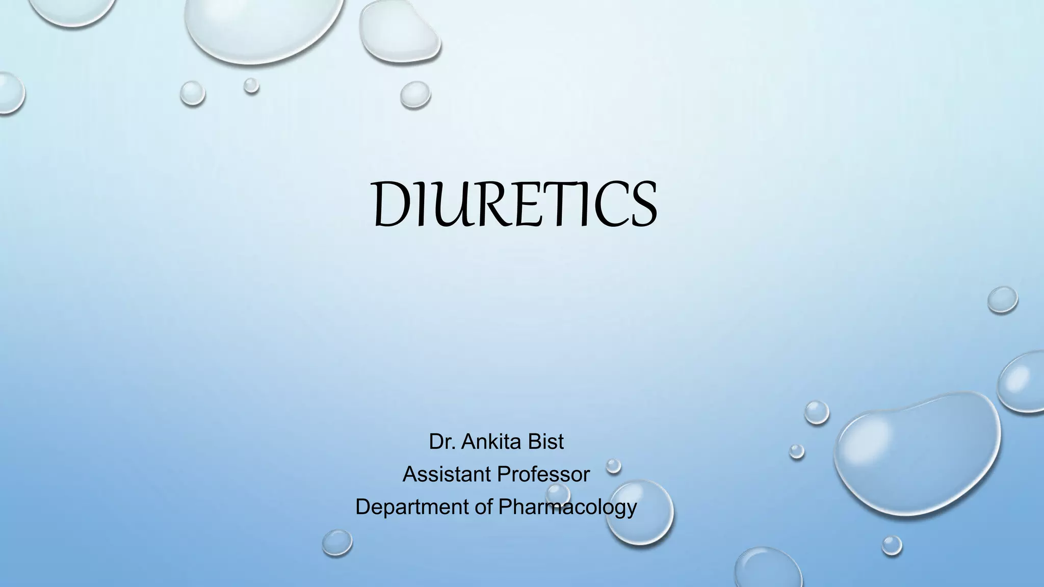 Diuretics | PPTX