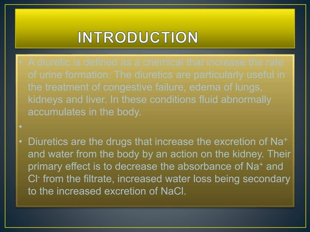 DIURETICS.pptx | Chemistry | Science