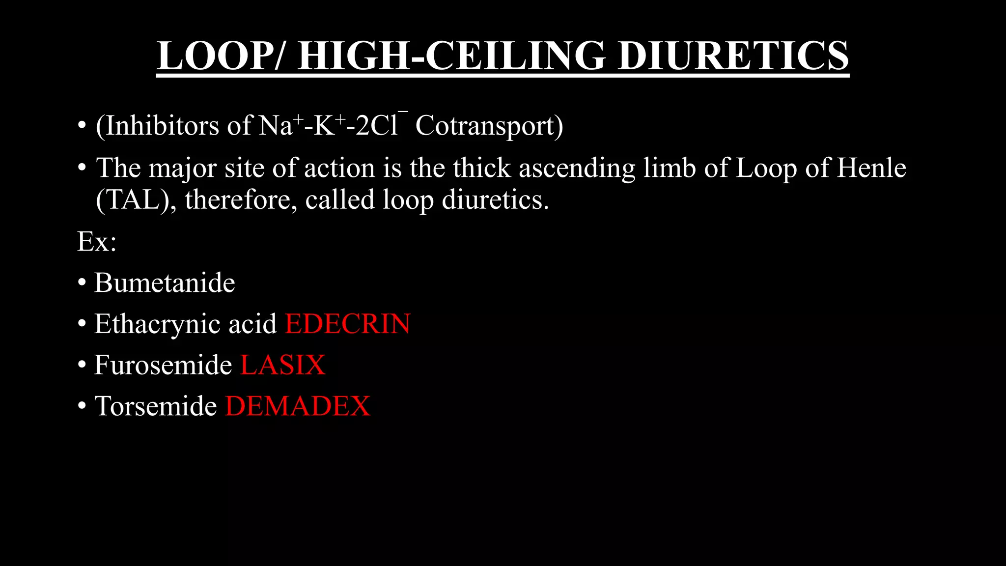 Diuretics: Pharmacology | PPTX