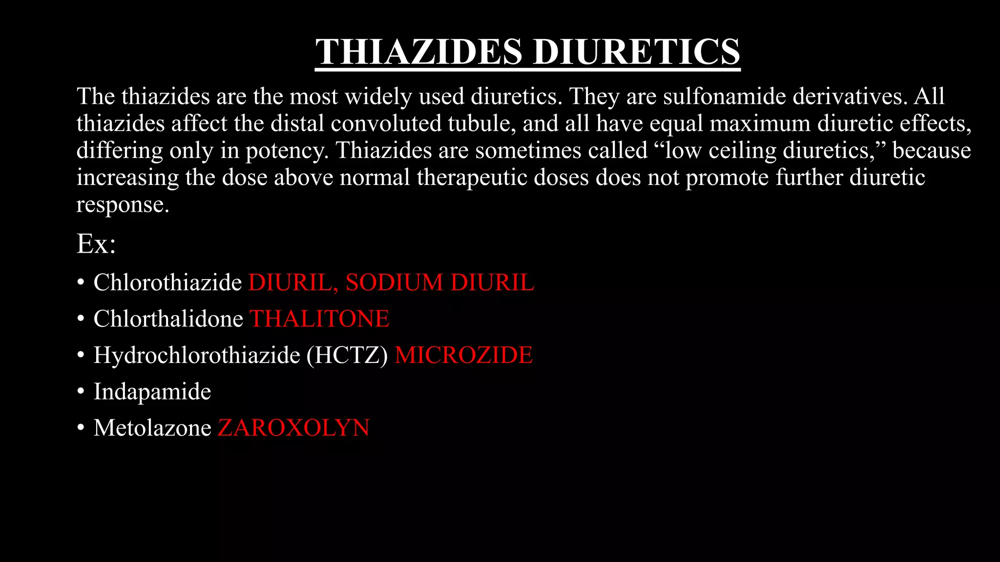 Diuretics: Pharmacology | PPTX