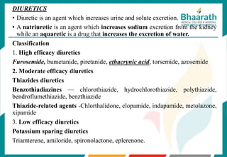 DIURETICS.pptx | Endocrine and Metabolic Diseases | Diseases and Conditions