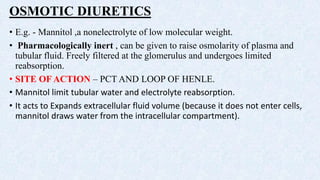 A presentation on DIURETICS and their potential | PPTX