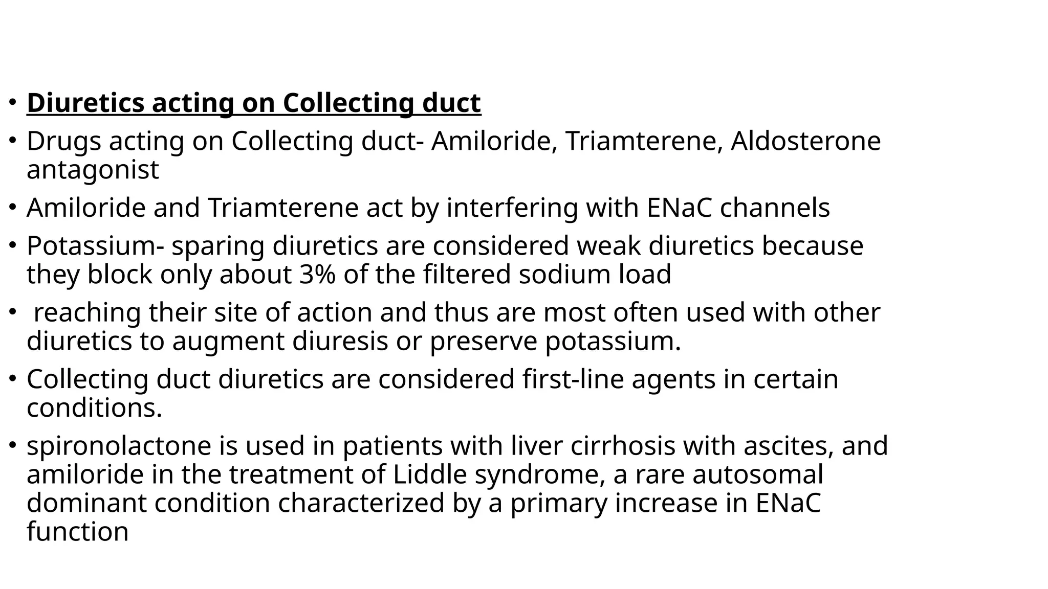 Diuretics, it's use and mechanism of action | PPTX