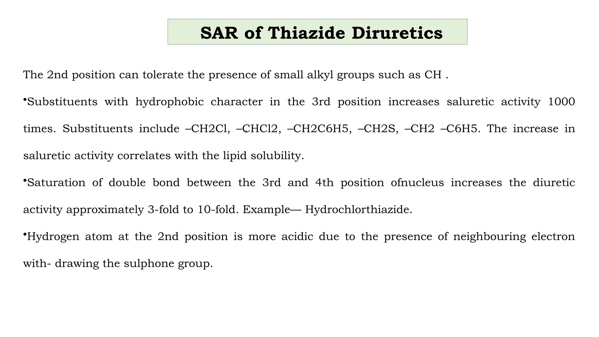 Diuretics medicinal chemistry and differnet types of diuretics | PPTX