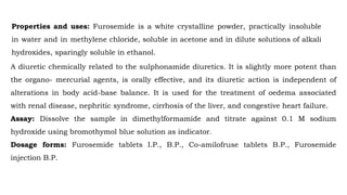 Diuretics medicinal chemistry and differnet types of diuretics | PPTX