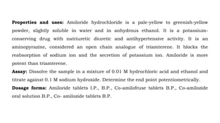 Diuretics medicinal chemistry and differnet types of diuretics | PPTX