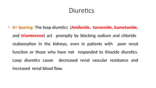 Diuretics medicinal chemistry and differnet types of diuretics | PPTX