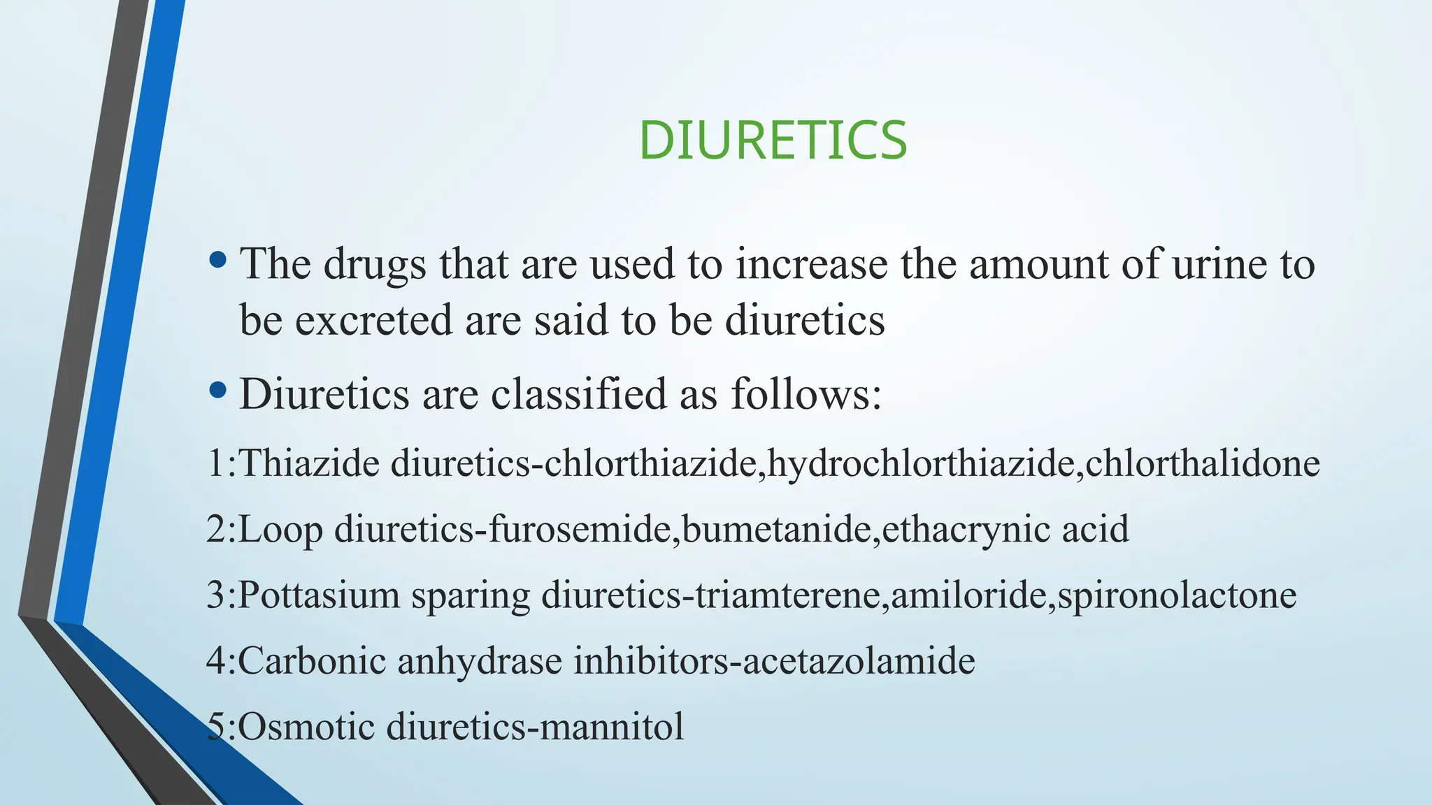 Here by sharing ppt of diuretics for students | PPT