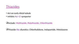 Diuretics: Types, Mechanism & Clinical Uses.pptx