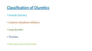 Diuretics: Types, Mechanism & Clinical Uses.pptx