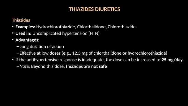 DIURETICS / Types / Examples / Pharmacology / Pharm D slides | PPTX