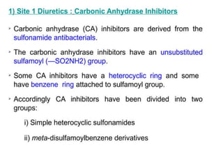 DIURETIC AGENT, STRUCTURE, SAR, MOA AND USES | PDF