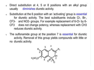 DIURETIC AGENT, STRUCTURE, SAR, MOA AND USES | PDF