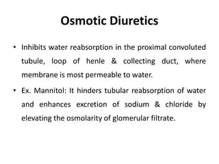 DIURETIC AGENT, STRUCTURE, SAR, MOA AND USES | PDF