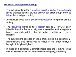 DIURETIC AGENT, STRUCTURE, SAR, MOA AND USES | PDF