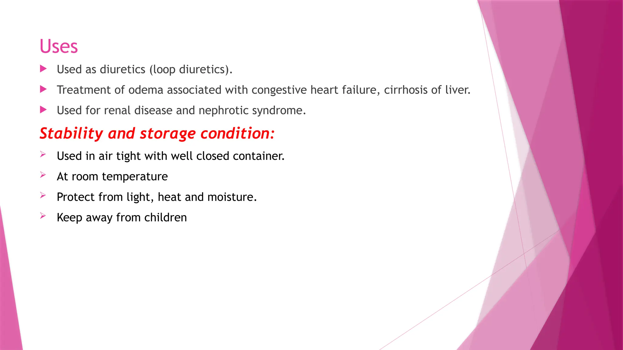 DIURETICS; structure and IUPAC names of Furusemide.pptx