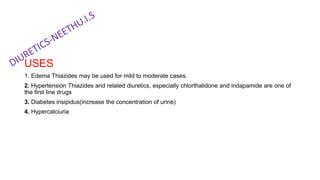 DIURETICS-NEETHU.I.S.pptx FIFTH SEMESTER.B.PHARM KUHS | PPTX