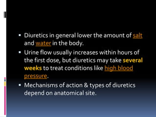 Diuretics ppt for BAMS students | PPTX