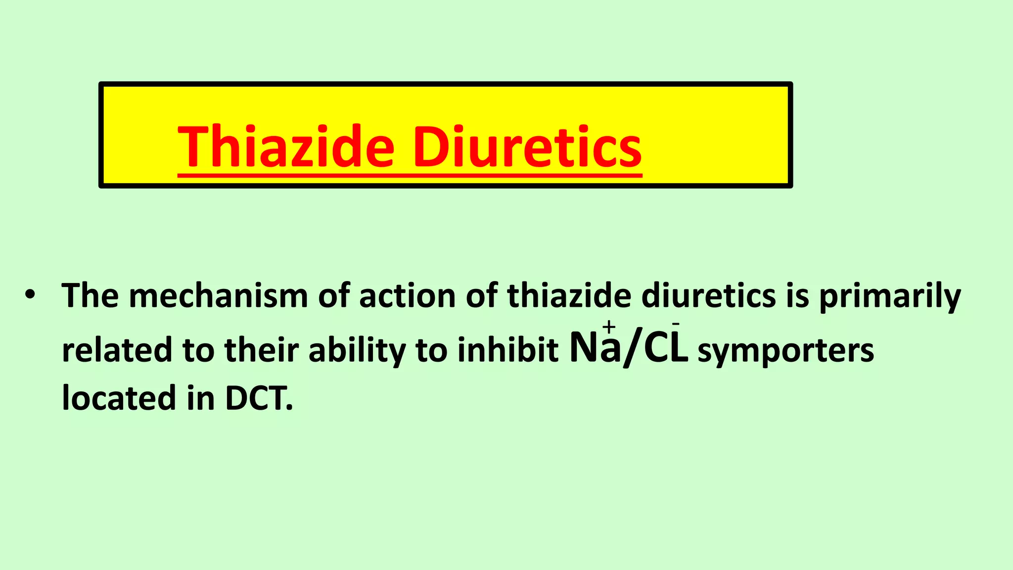 Diuretics : Classification of Diuretics | PPTX