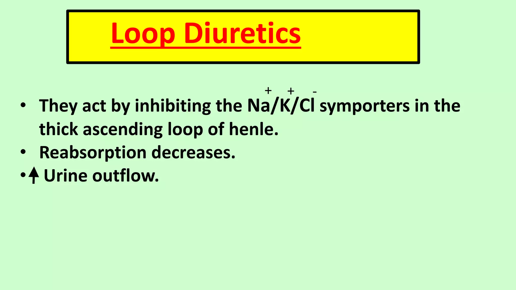 Diuretics : Classification of Diuretics | PPTX