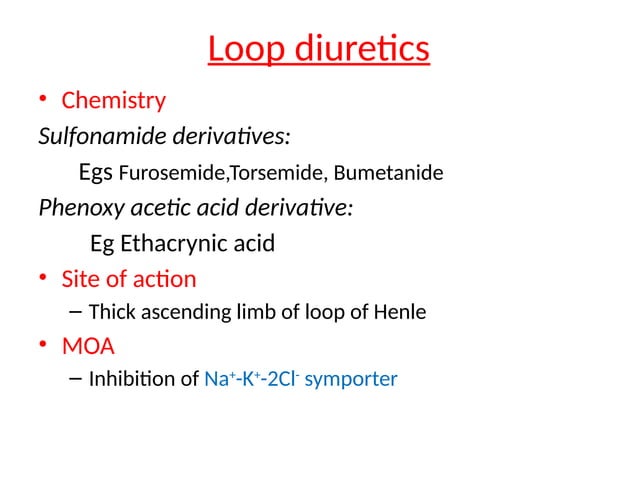 DIURETICS 15-09-23.pptx diuretics classification, mechanism of action ...
