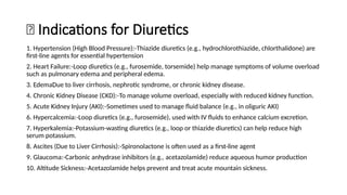 Mechanisms and Management of diuretics and loops | PPTX