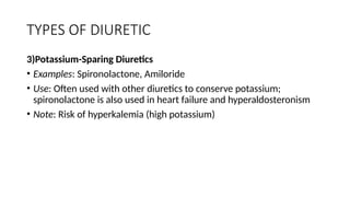 Mechanisms and Management of diuretics and loops | PPTX