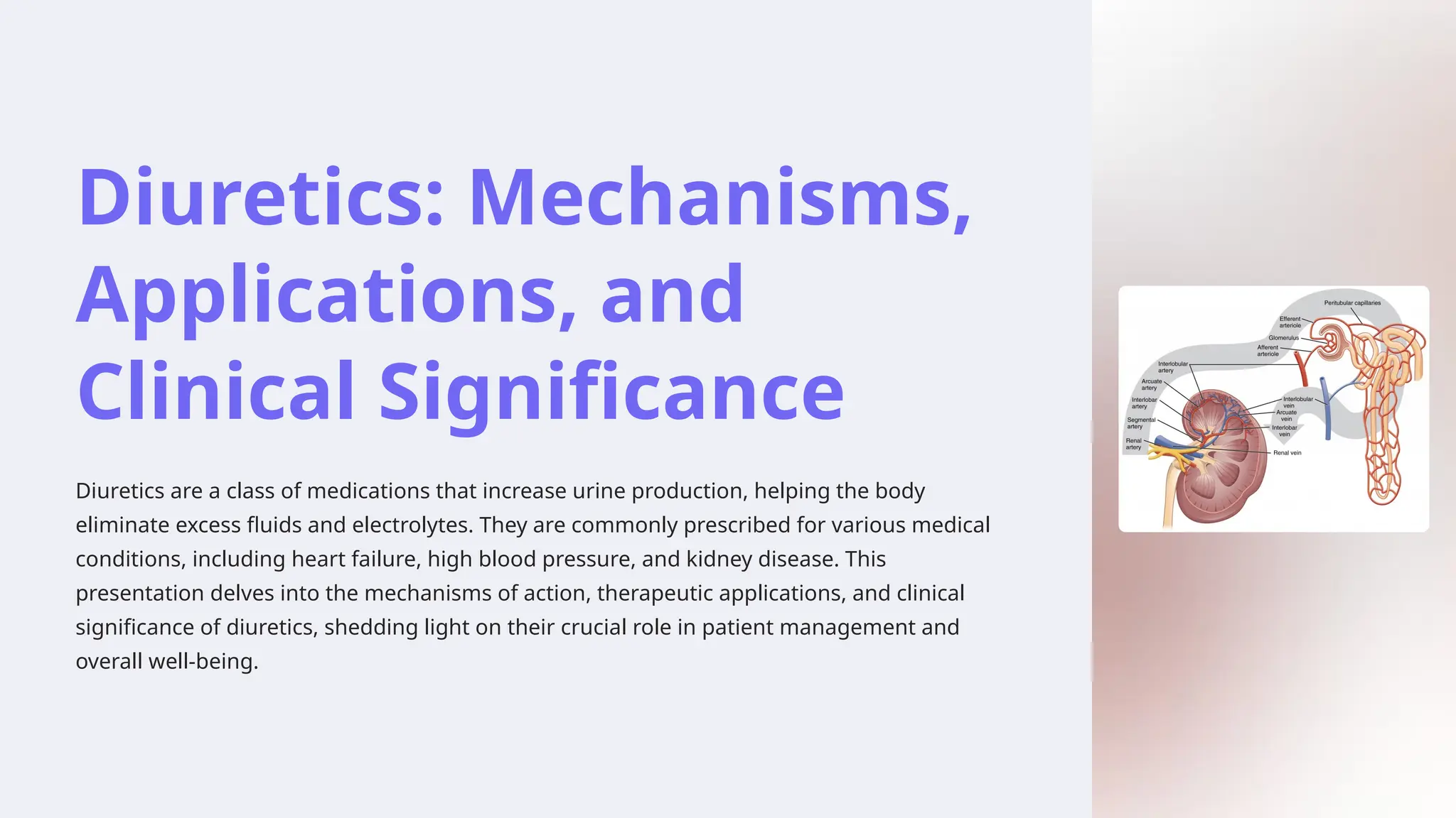 DIURETICS diuretics, classification, mechanism of action, site of ...