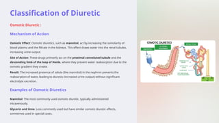 DIURETICS diuretics, classification, mechanism of action, site of ...